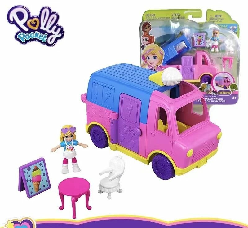 Mattel & Polly Pocket - Полный ассортимент, Грузовик с мороженым, подарки для детей
