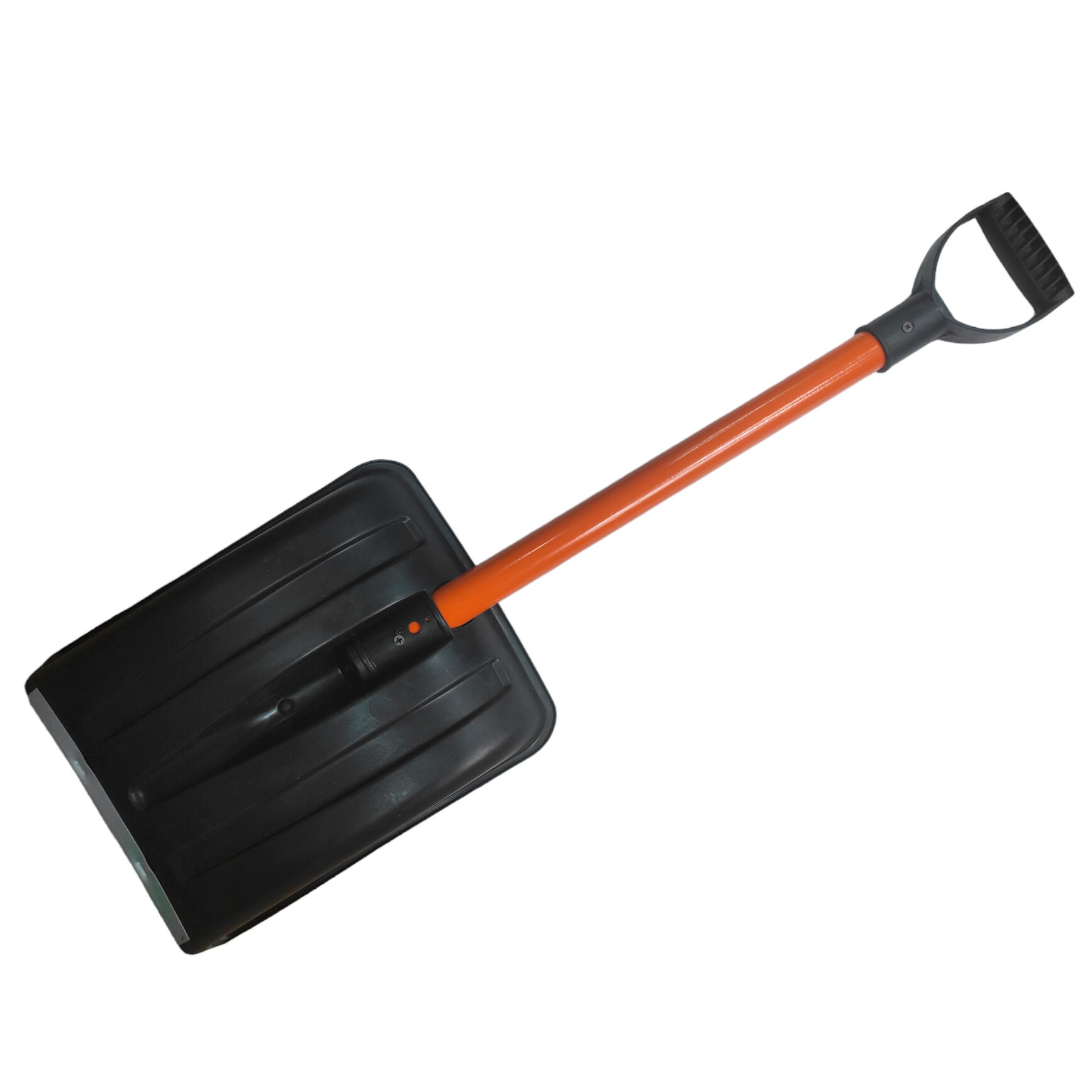 Лопата "Авто-вьюга", оцинкованная, черная, с металлической ручкой, 27 см x 36,5 см
