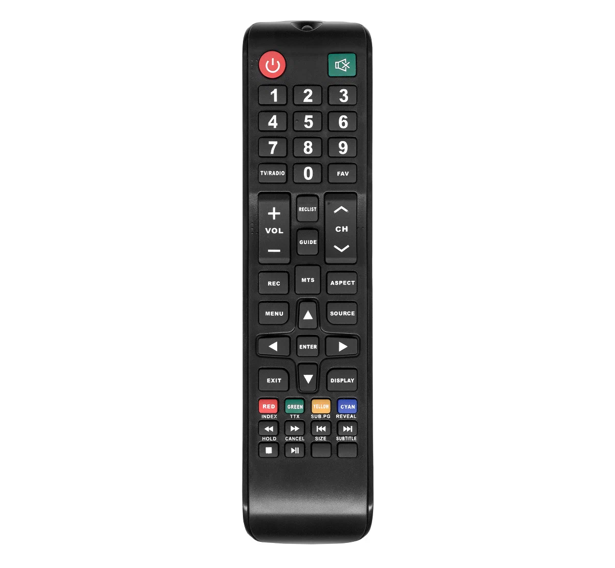 Пульт Huayu PTV24SN04Z, для телевизора, Prestigio, Supra, Skyline, Polarline, OLTO, Harper, цвет чёрный, ИК-сигнал