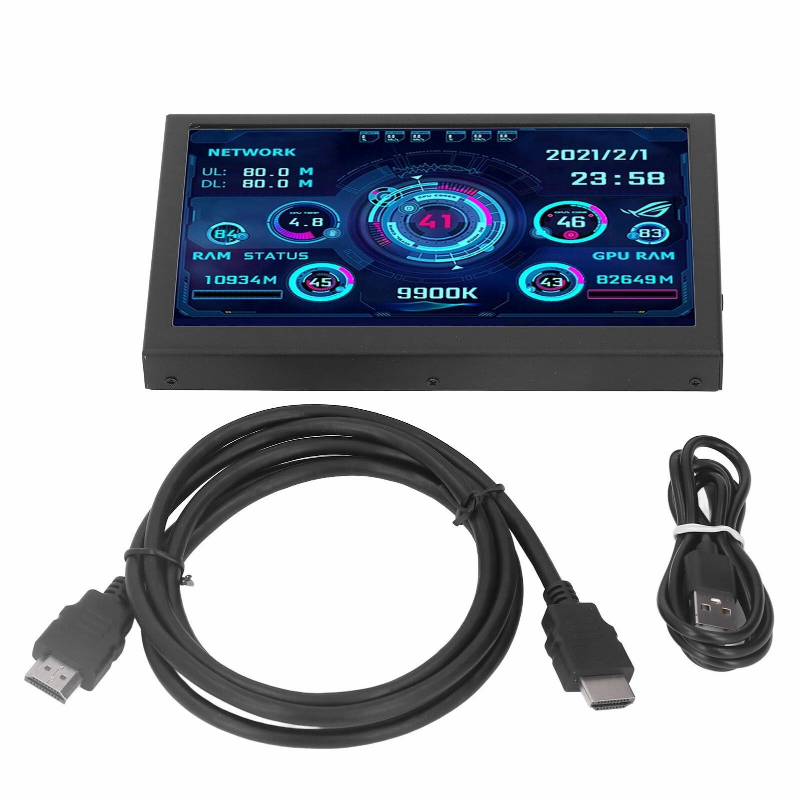 Компьютерный монитор дополнительный экран 7 дюймов, высокое разрешение, TFT HD экран, для дома и работы