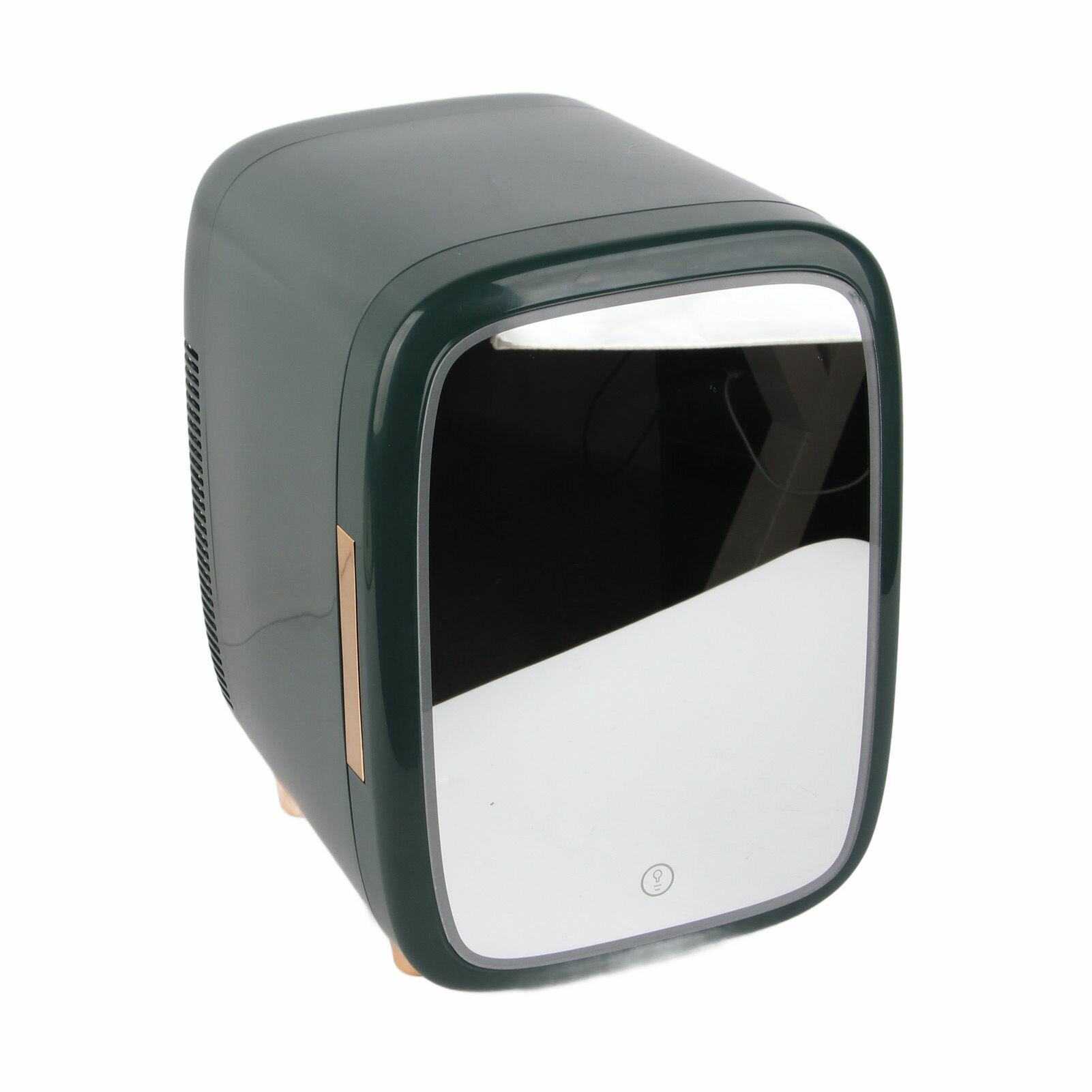 Мини-холодильник 12л с LED зеркалом и removable полками, холодильник-обогреватель для косметики и напитков, 100-240В, EU вилка