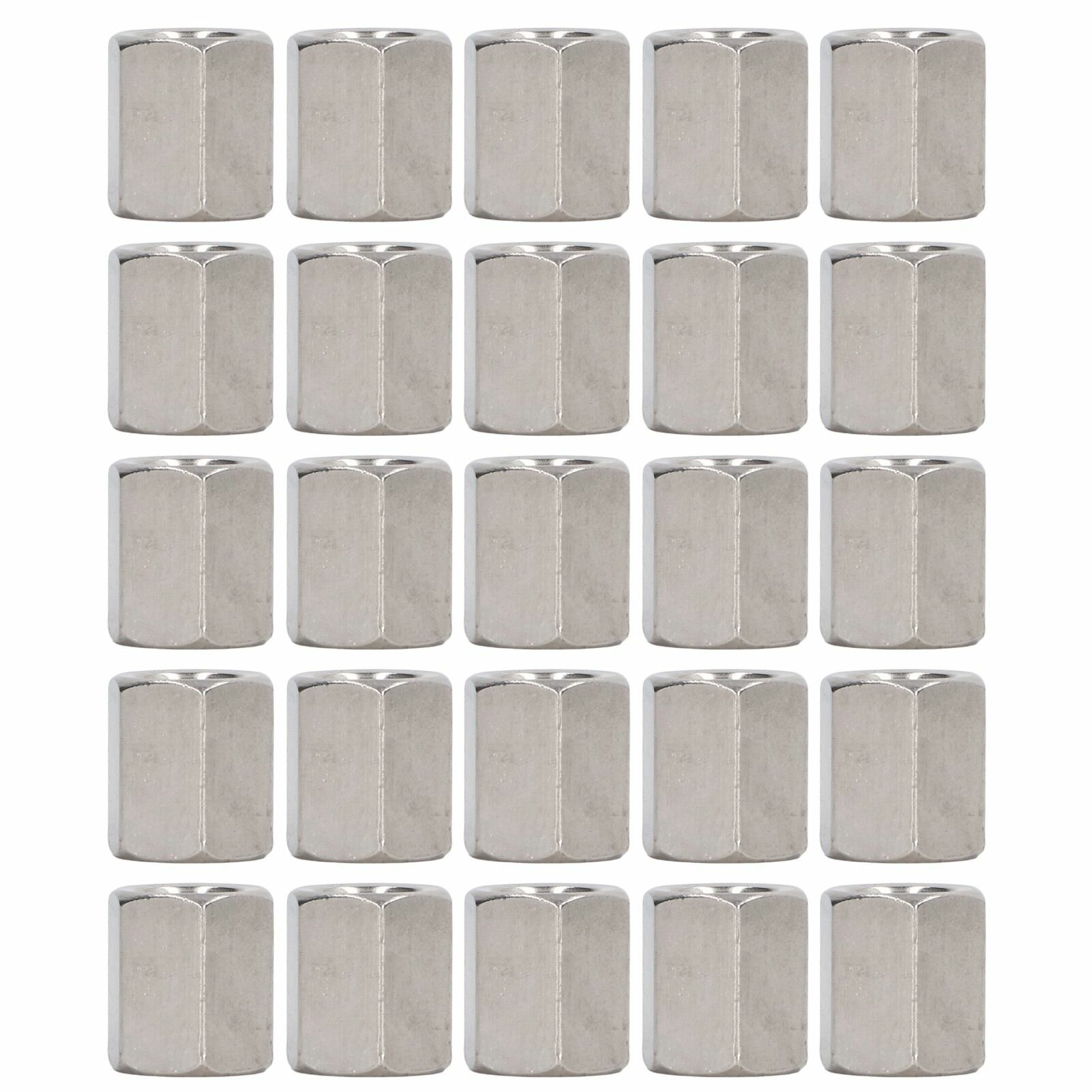 20 шт. шестигранная соединительная гайка M8x1,25 L15 мм, резьбовой стержень из нержавеющей стали 304, соединитель для болтов, шпилек, крепежных винтов