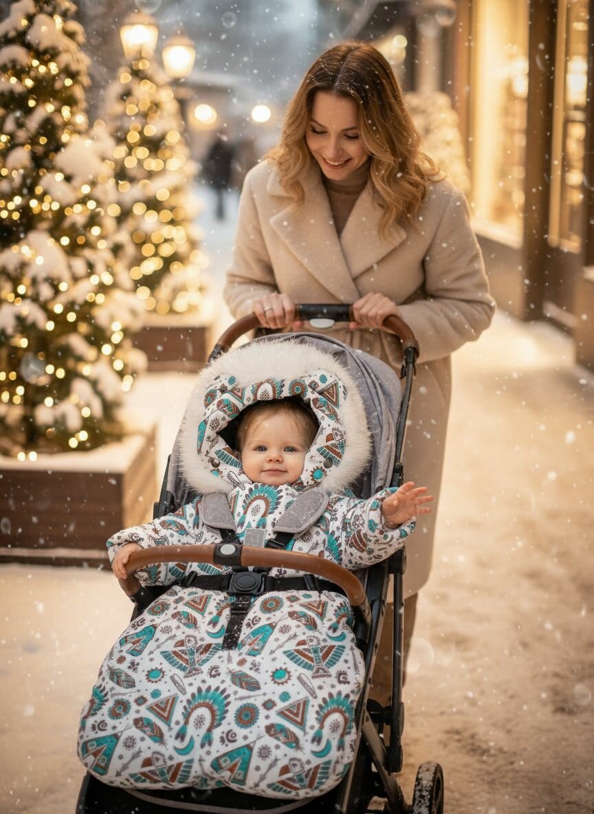 Конверт для новорожденного зимний, Вигвам, арт.306Ш/2 (62 см)