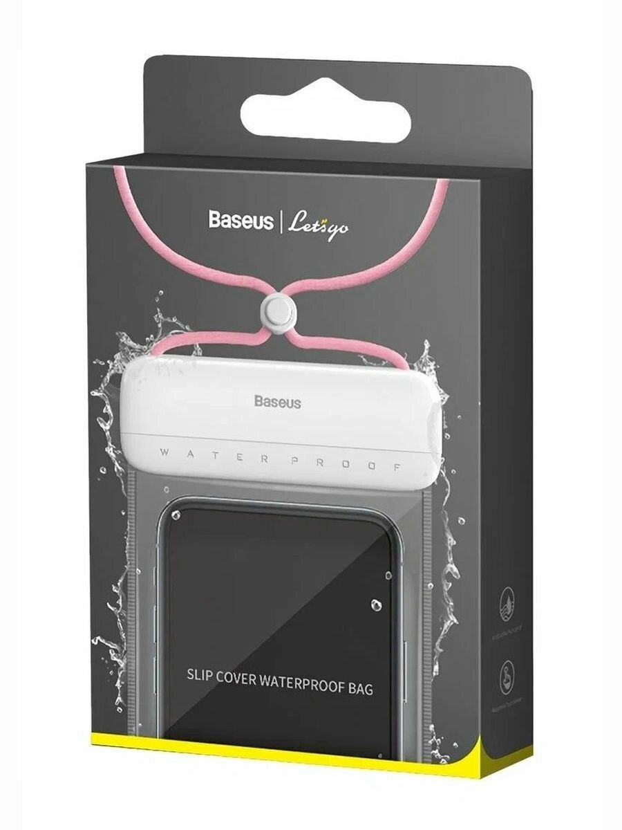 Чехол Baseus ACFSD-D24, водонепроницаемый, для iPhone и Android, силикон, ПВХ, прозрачный