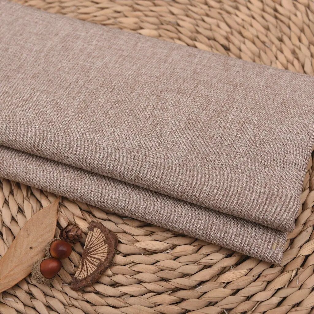 Бежевая льняная ткань, No. 5 light brown