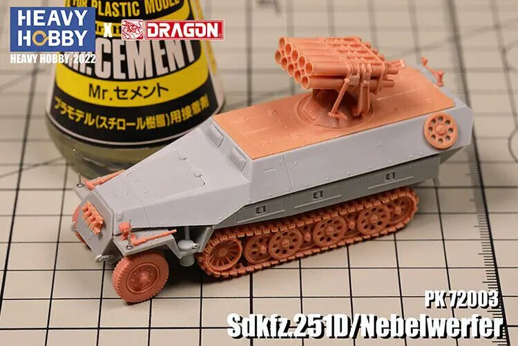 Heavy Hobby 3D Print kit 1/72 PK-72003 Sdkfz.251D/Smoker half-tracked armored vehicle