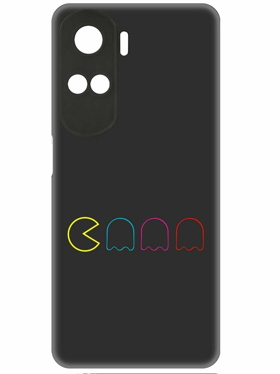 Чехол-накладка Krutoff Soft Case Пакман для Honor X50i черный