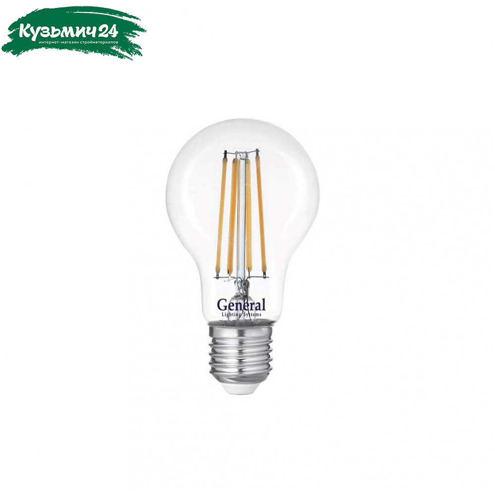 Лампа светодиодная филаментная General GLDEN-A60S-13-230-E27-6500, энергосберегающая, G649400