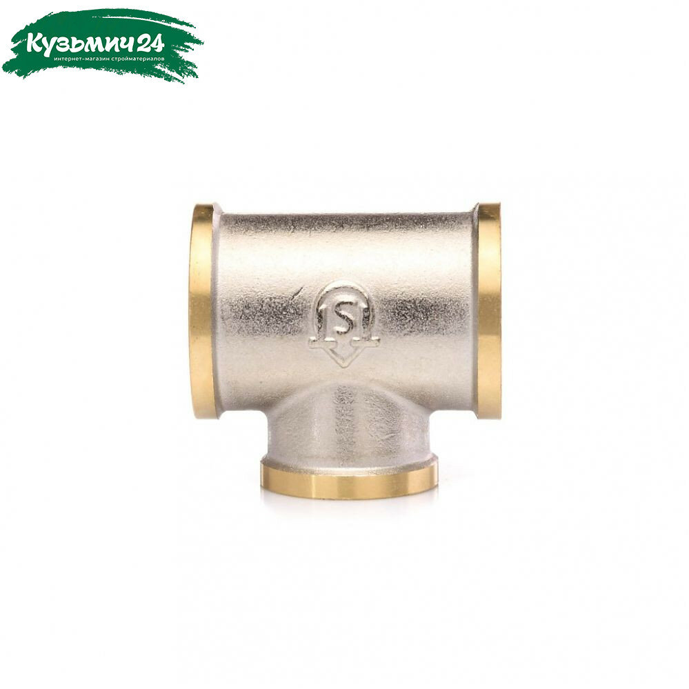 Тройник резьбовой TST 1"-1/2"-1" ВР-ВР-ВР, TST.142.050305, переходной, латунь