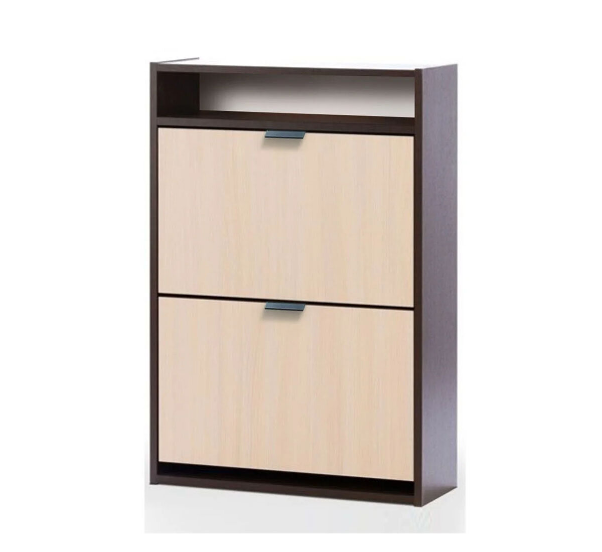 Обувница Комфорт К-2, венге/дуб, с 2 отделениями, 60x22x88 см