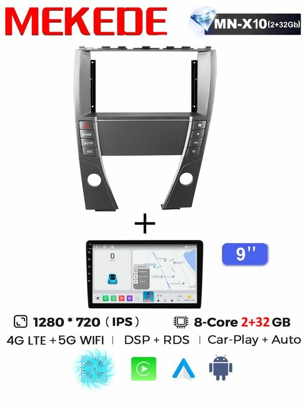 Магнитола 9" Mekede MN X10 Pro 2/32 Gb Lexus ES350 5 XV40 2006-2012 (C) carplay