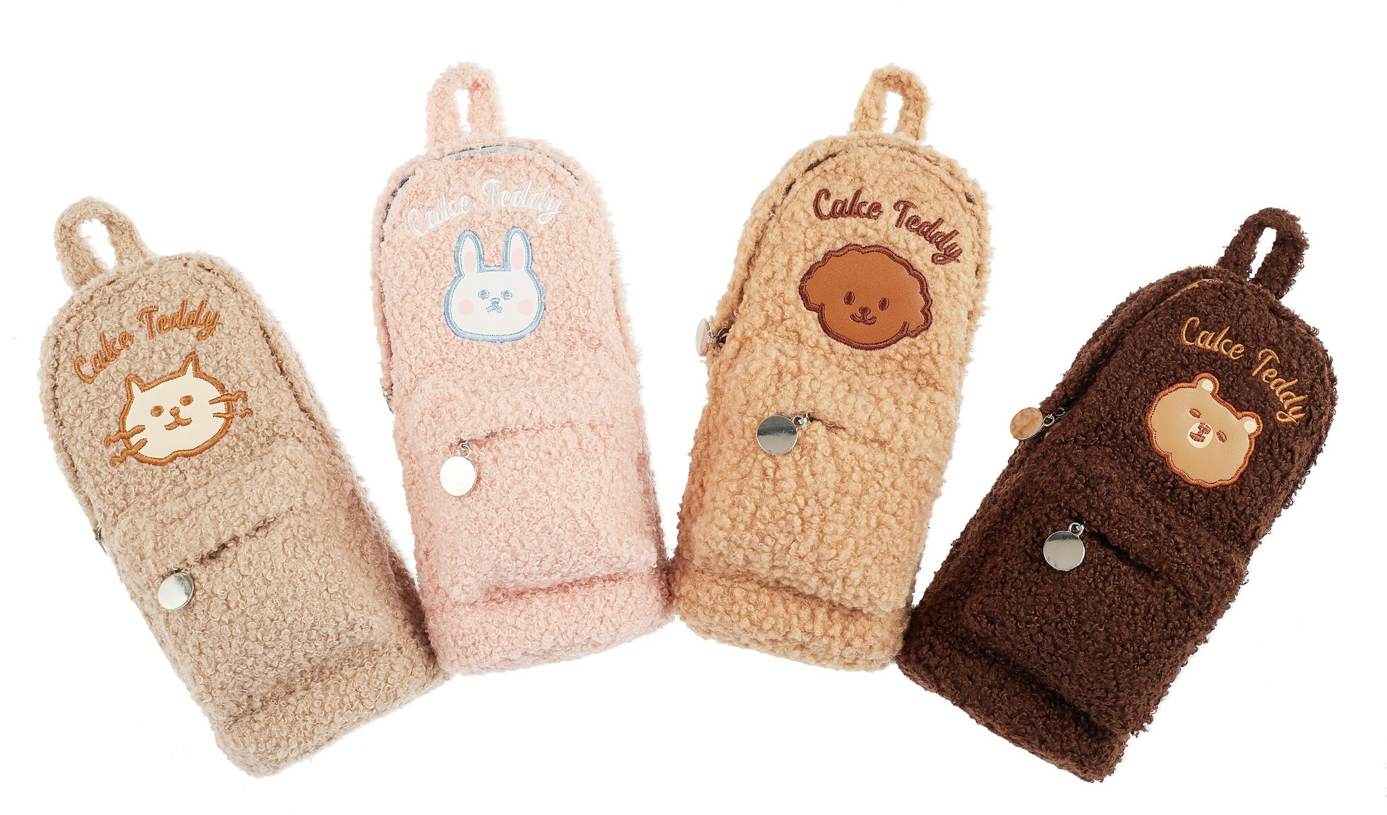 Пенал-рюкзачок "Curls", мех, ассорти