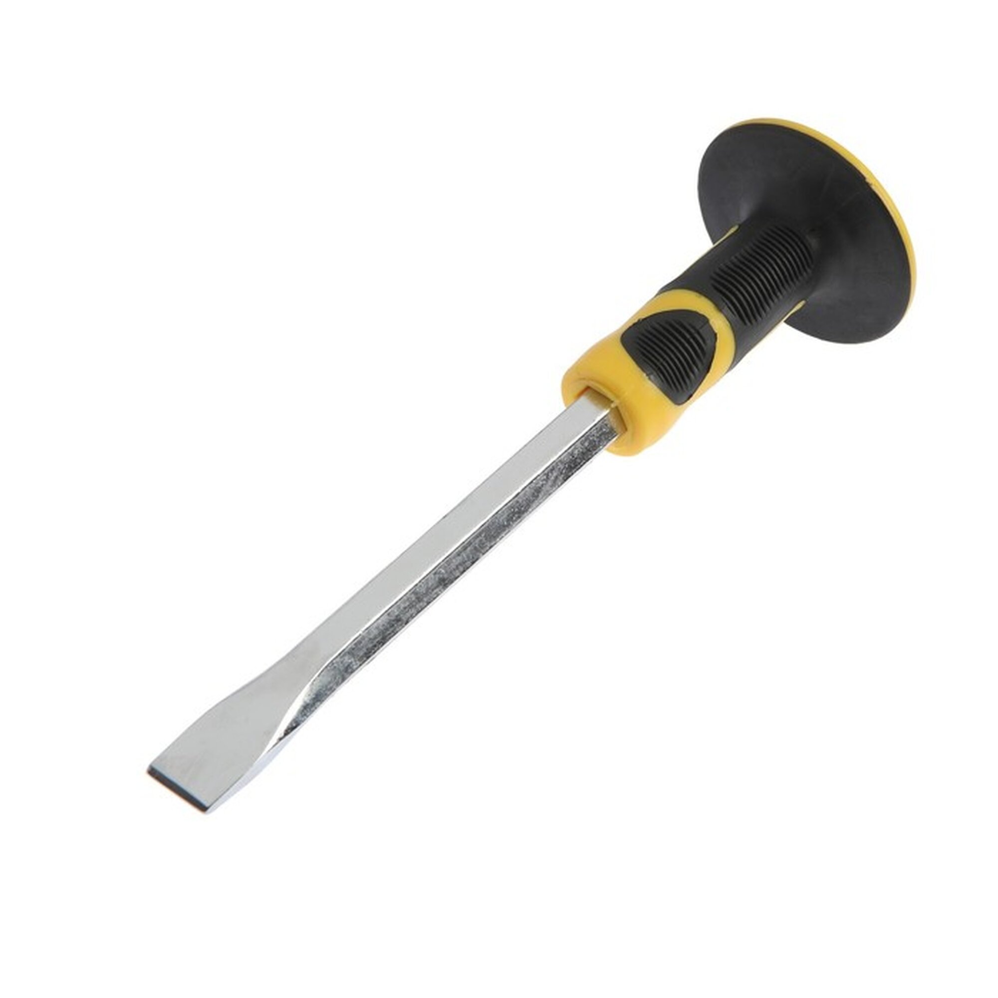 Зубило плоское тундра, сталь 45, хромированное, 2К рукоятка, 300 х 25 мм 4774504