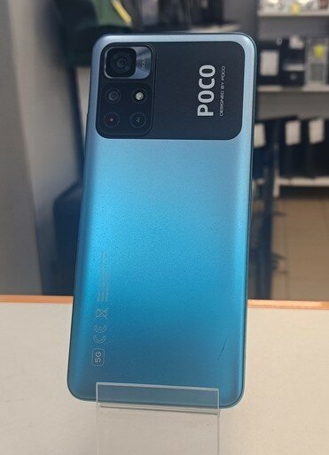 Смартфон Xiaomi Poco M4 Pro 5G 6/128 ГБ Global, холодный синий,Б/У, Уценка