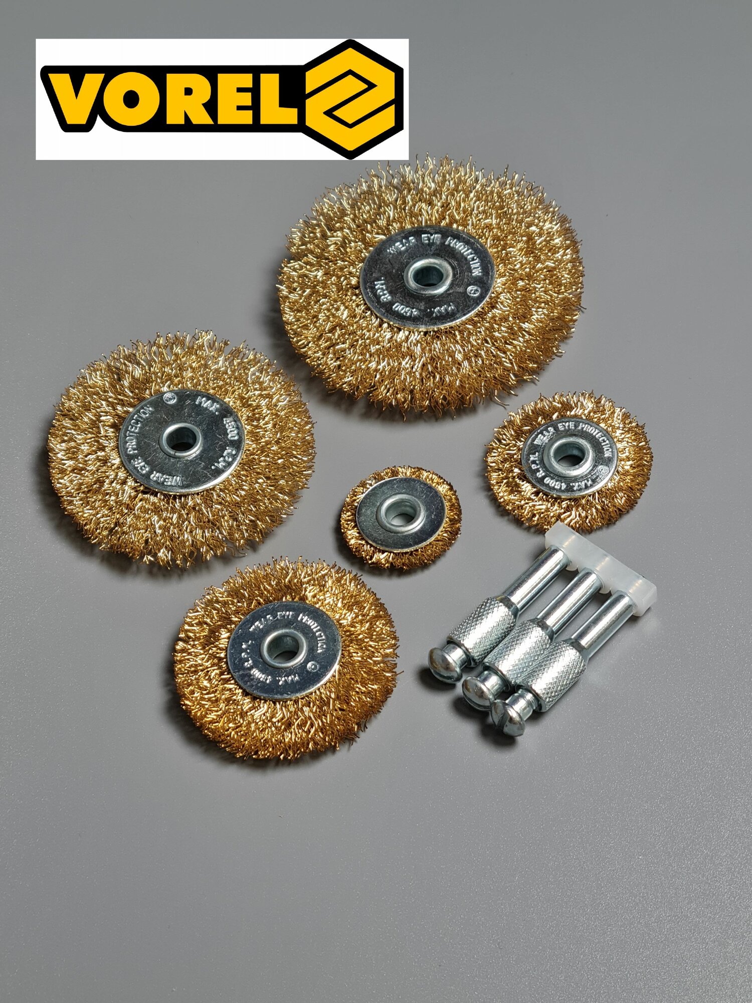 Набор щеток-крацовок плоских 5 шт Vorel 6990