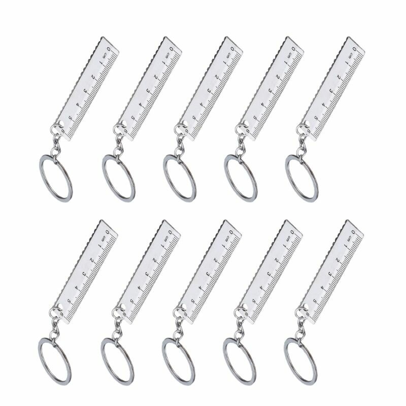 10 шт, мини-линейка, компактный подвесной измерительный инструмент, бытовая портативная маленькая нефритовая ювелирная линейка Wenwan-белый K