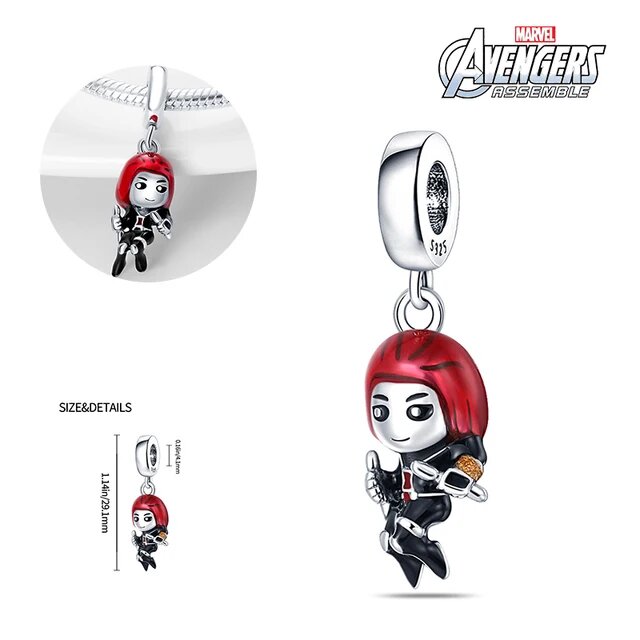 Новинка из серии Marvel: подвижный кулон Демогоргона, подходящий для браслета с подвеской Железного Человека и Человека-паука, женский, из серебра 925 пробы, ювелирное украшение, подарок.