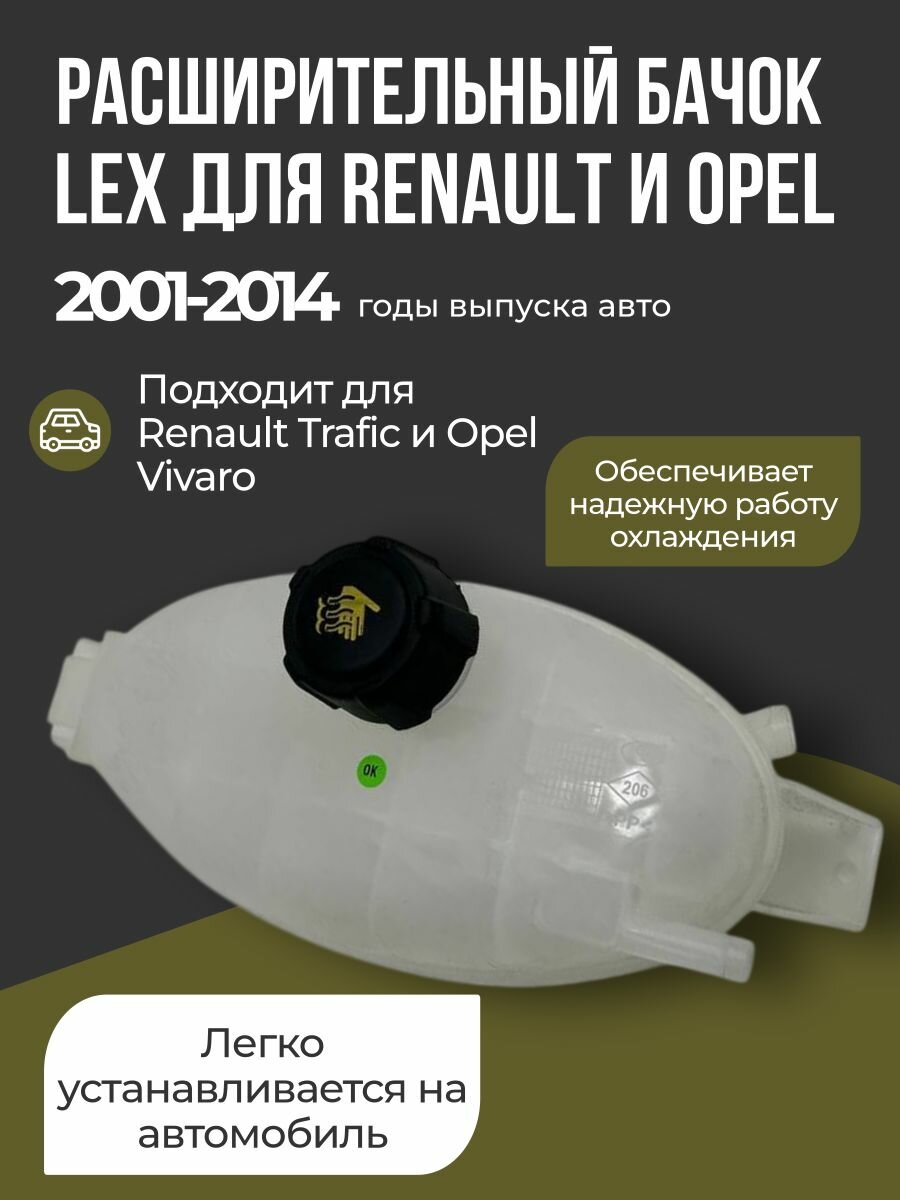 Бачок расширительный Рено Трафик, Опель Виваро