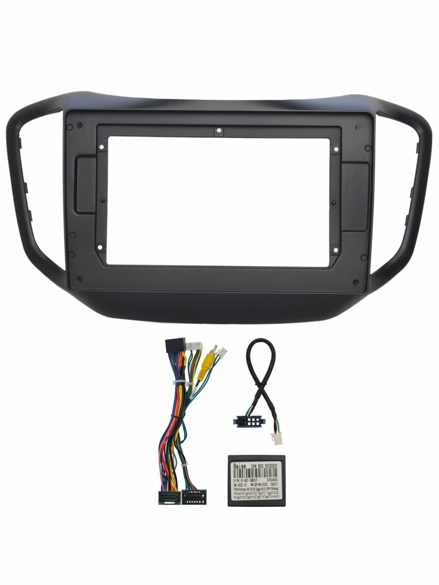 Рамка переходная Chery Tiggo 5 2014 - 2016 + проводка для 10" магнитолы / Wide Media