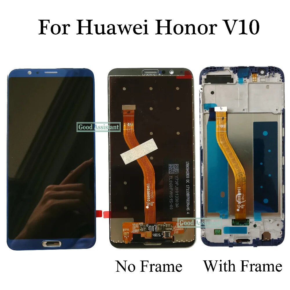 6,0-дюймовый ЖК-дисплей для Huawei Honor V10/Honor View 10 BKL-AL20 BKL-AL00 BKL-AL09, дигитайзер сенсорного экрана в сборе с рамкой Orig Blue With Frame