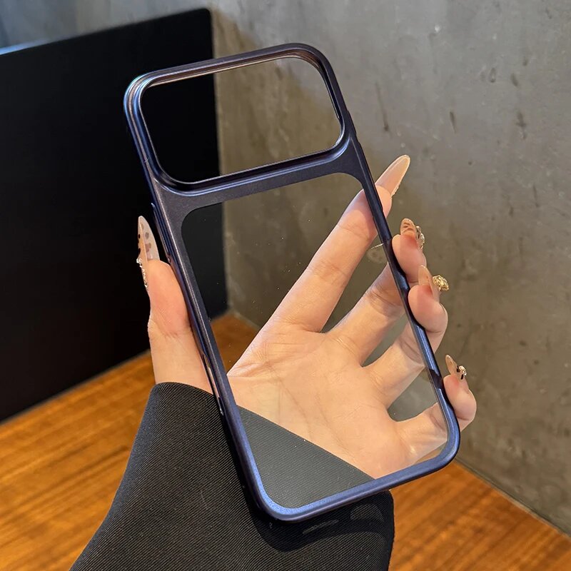 Чехол для iPhone 17 Pro NavyBlue, матовый, прозрачный