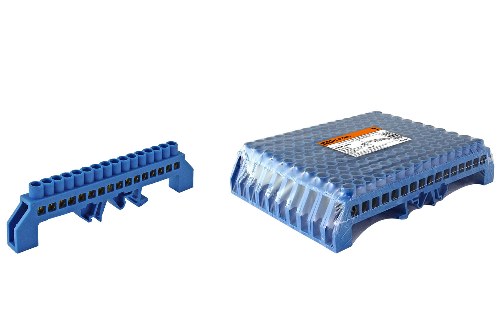 Шина (1 шт) N нулевая в изоляторе на DIN-рейку 8x12мм 16 групп TDM SQ0801-0081