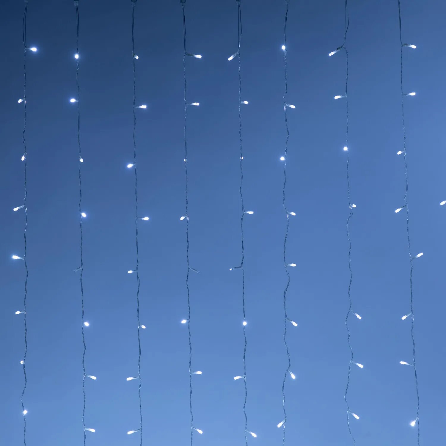 Электрогирлянда Дождь 2x6 м 1200LED мерц. IP44 отсоед. нити, хол. бел. HD-YW05