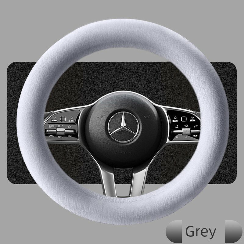 Чехол на руль зимний, плюшевый, из искусственного меха норки, с подогревом, новая модель 2023 года, для женщин, для