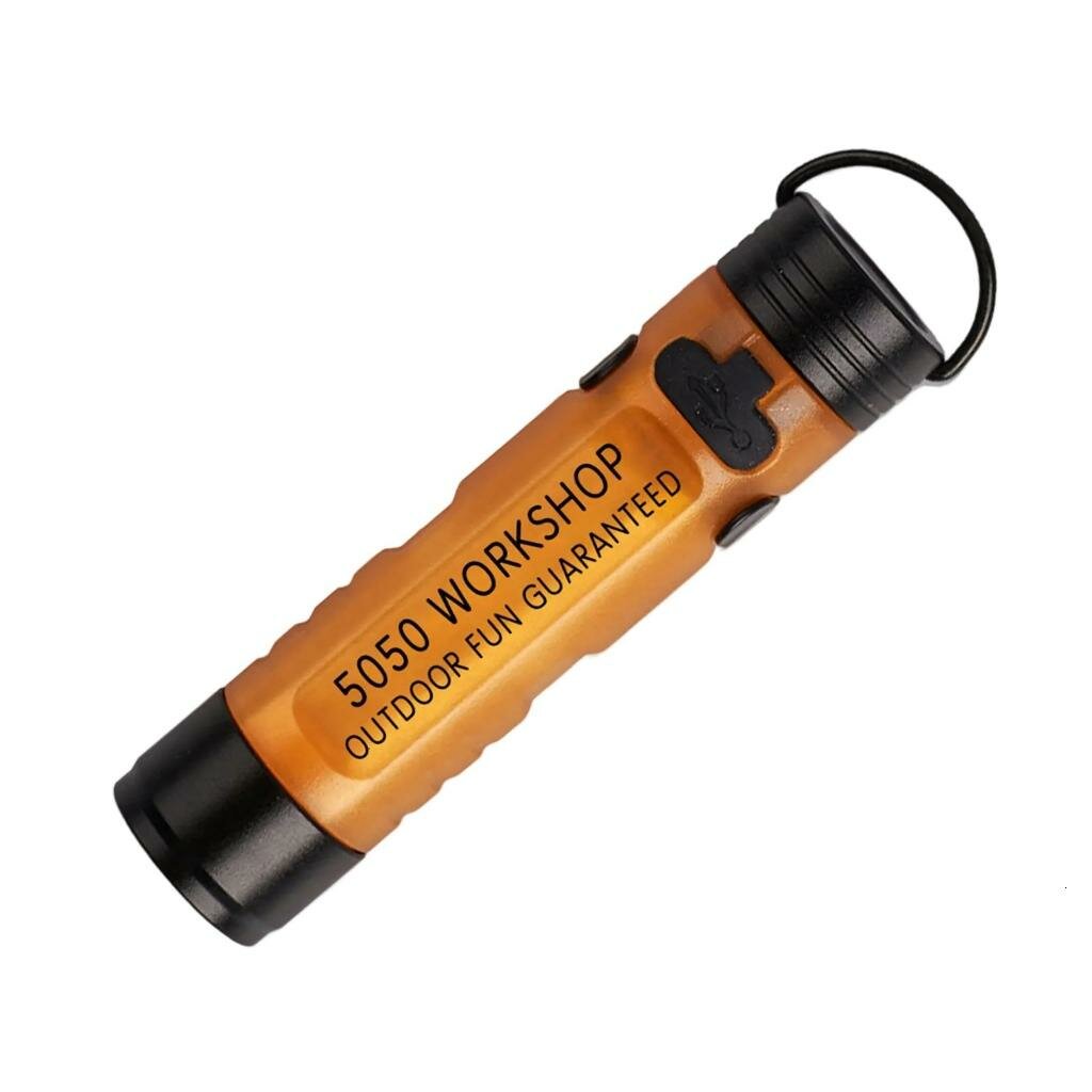 Фонарь на кепку водонепроницаемый, с зарядкой и зажимом, Желтый