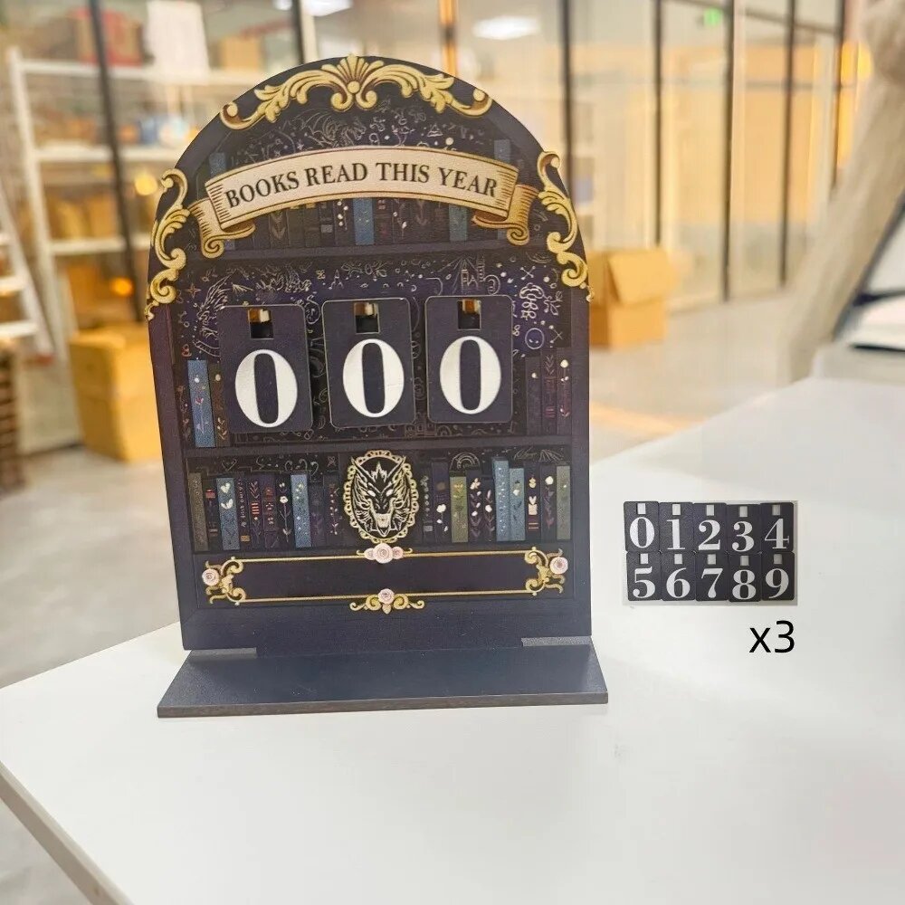 Деревянный счетчик книг "Books Read This Year", цвет B