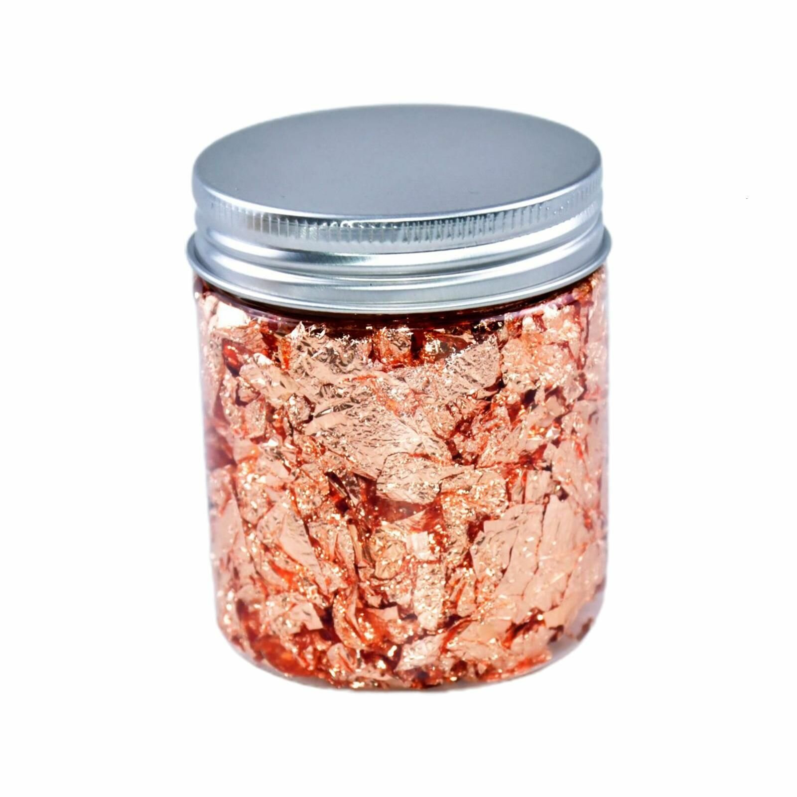 Фольгированные хлопья для декора, имитация серебра и золота, Розово-красный