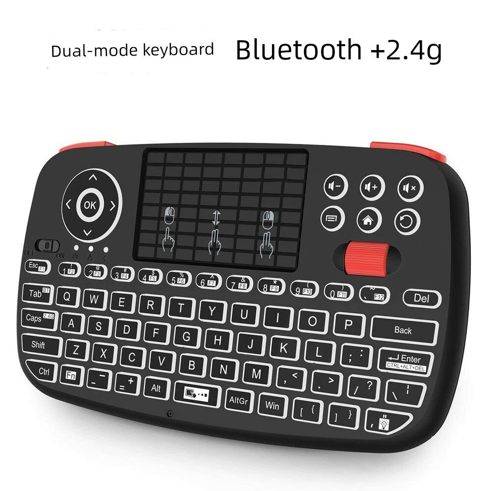 Беспроводная Bluetooth-клавиатура 2,4 ГГц с подсветкой, мини-тачпад, портативная микро-клавиатура, воздушная мышь