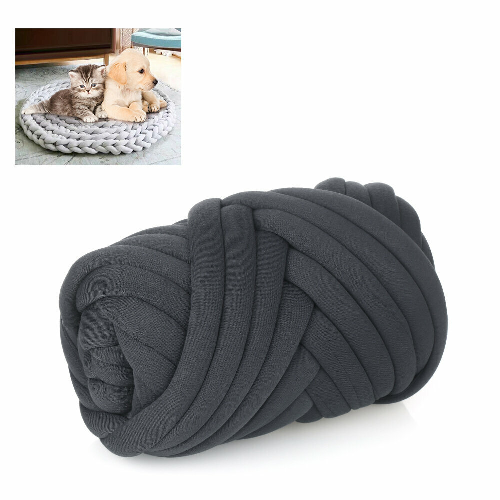 Пряжа Супер Толстая Волокнистая Для Ручного Творчества Коврик Для Животных Кот Лесник Плащ Домик Мешок Подушка Может Помыться В Машине 50 Метров Белый Светло Серый Бежевый Хаки Зеленый Розовый Оранжевый Розовый Синий Желтый Темно Серый Черный Морской