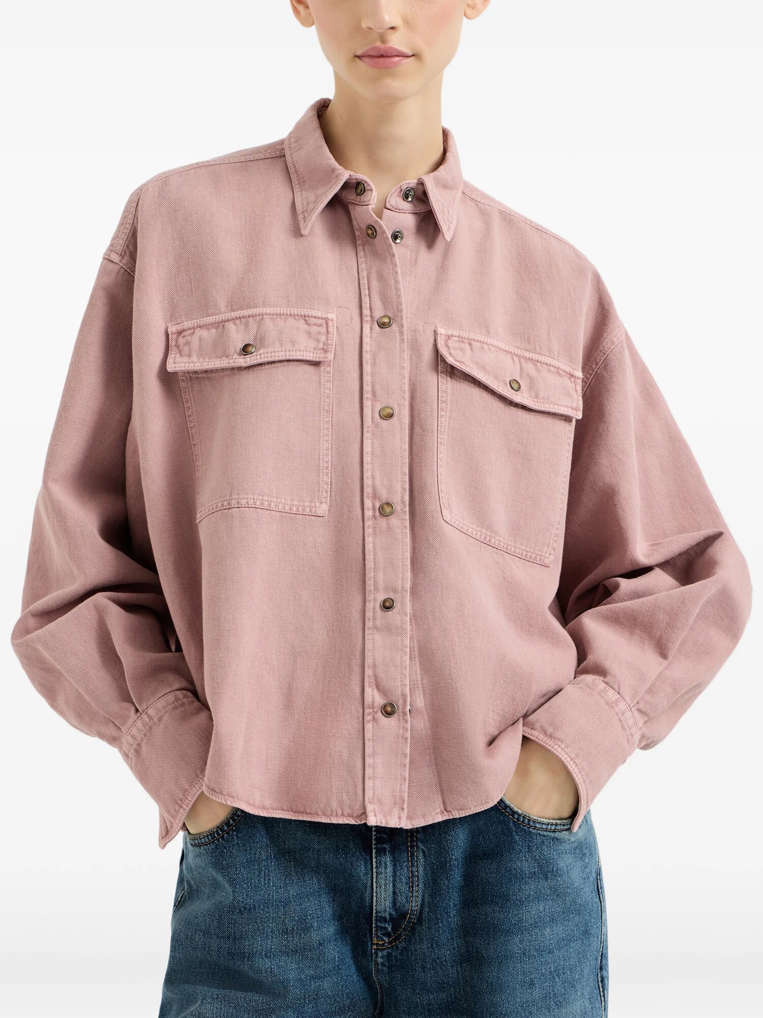 Рубашка BRUNELLO CUCINELLI, размер 48, pink — фото 1