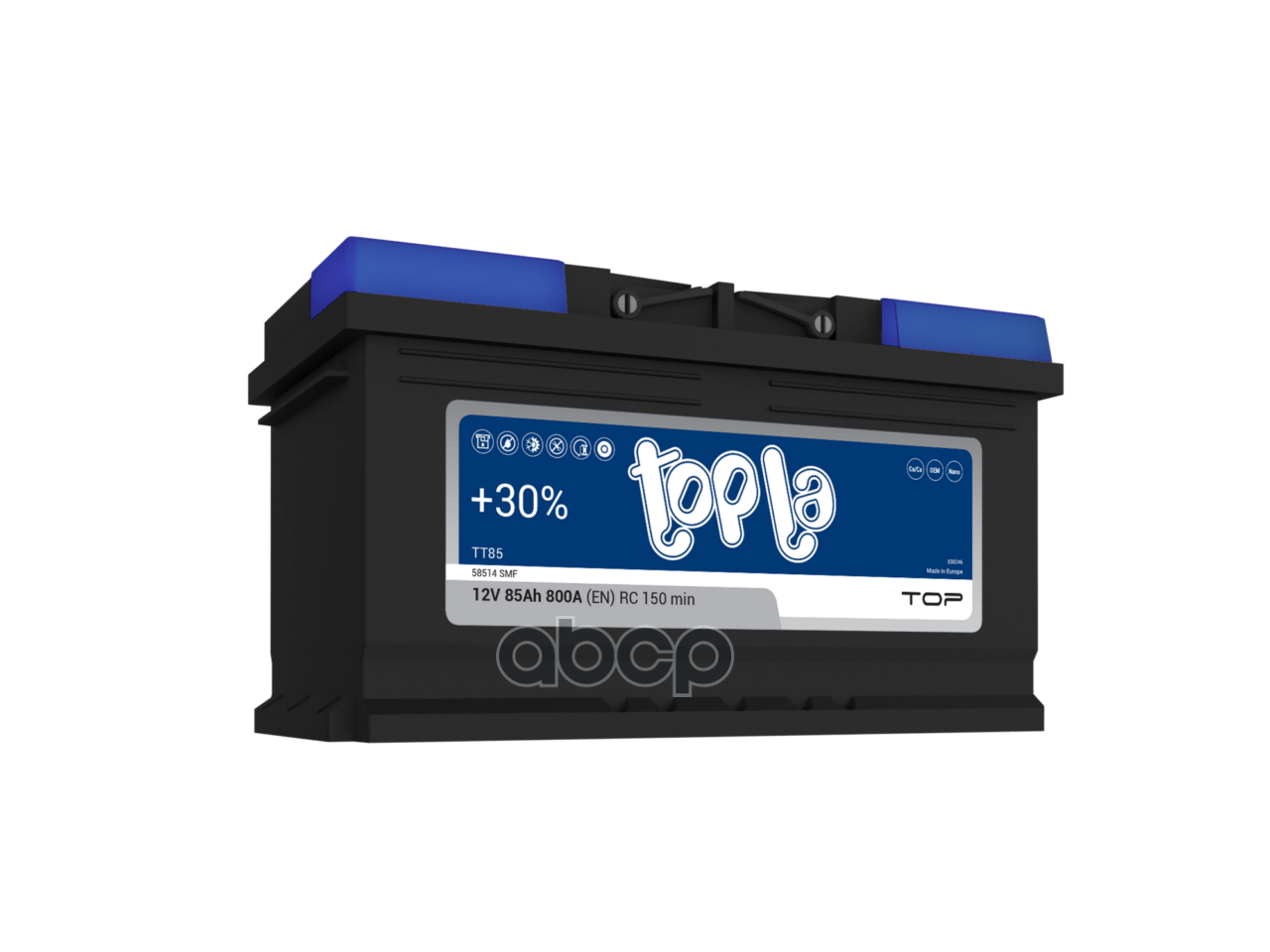 Аккумулятор TOPLA Top 85 А/ч обратный R+ 315x175x175 LB4 EN 800 А Topla арт. 1031498