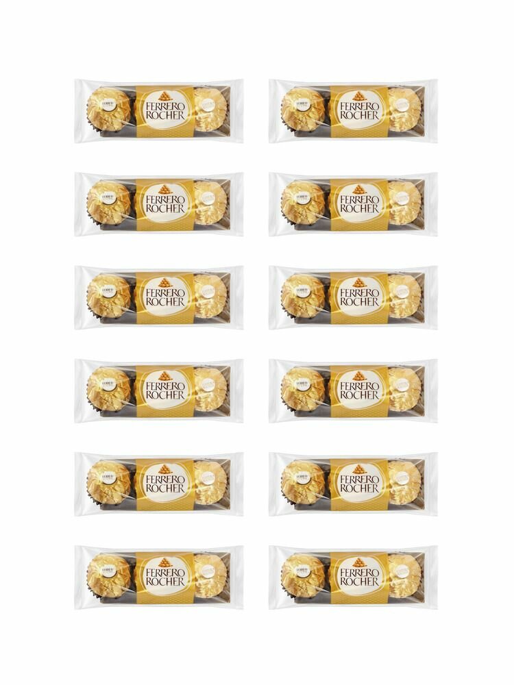 Ferrero Rocher Конфеты шоколадные, 38 г, 12 шт