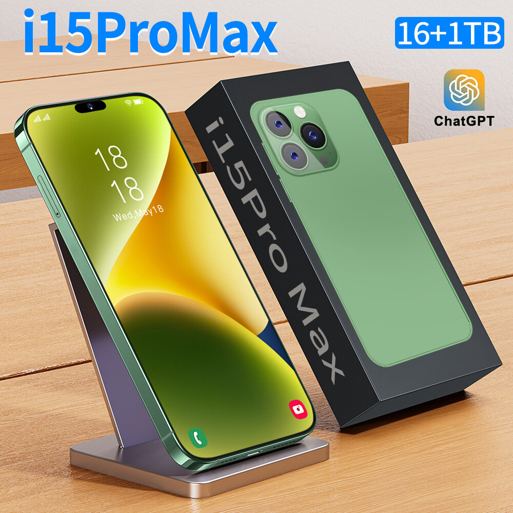 Смартфон DAYWANT i15Promax, экран 6.7", память 16+1T ГБ, золотой