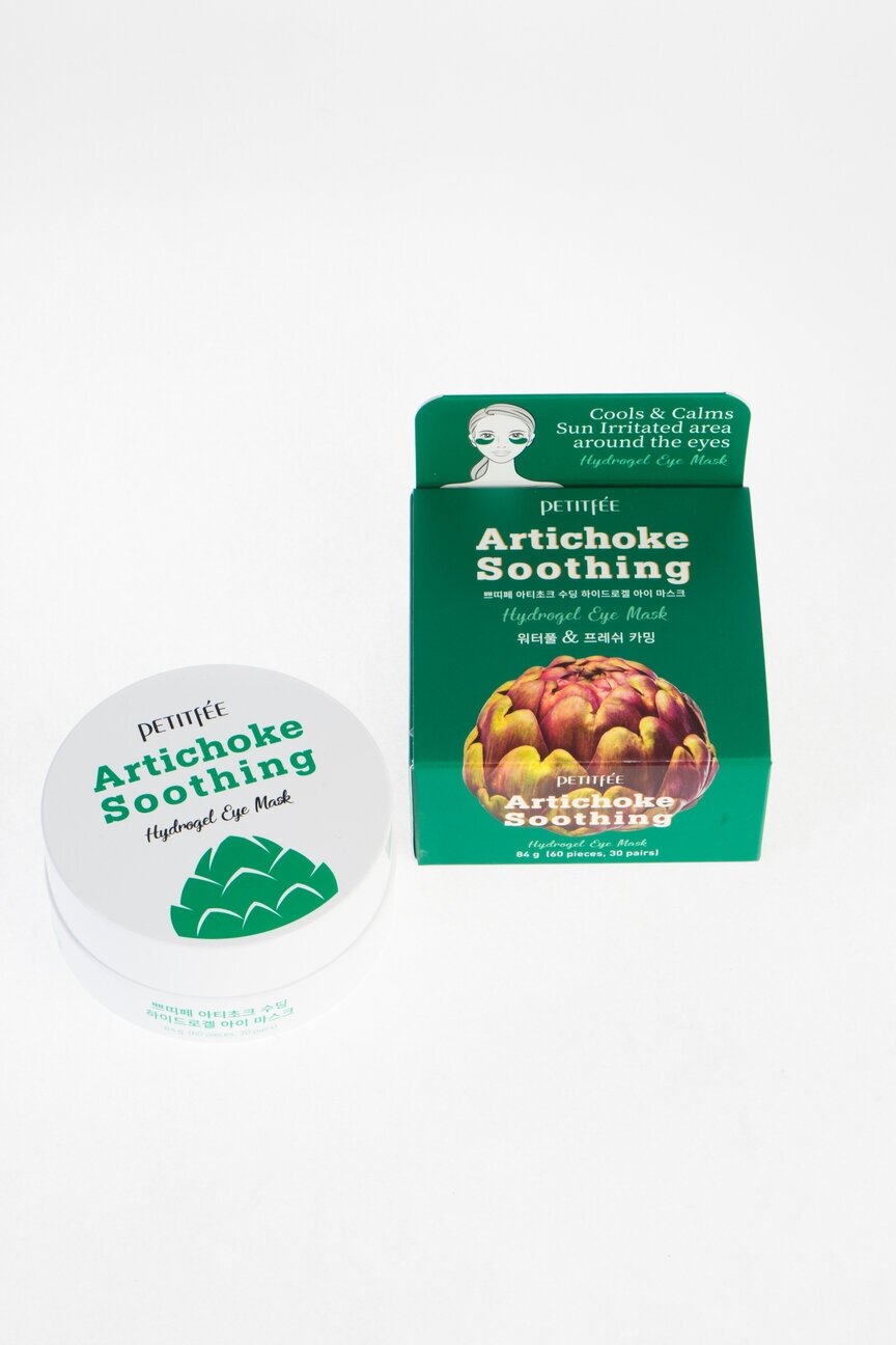Гидрогелевые патчи Petitfee Artichoke, с экстрактом артишока для глаз, 60 штук