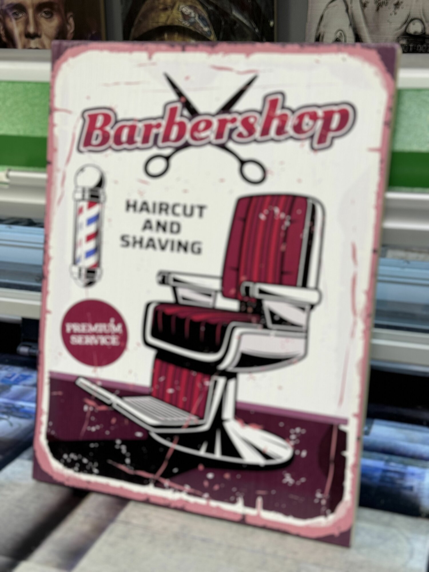 Табличка декоративная для интерьера барбершопа
