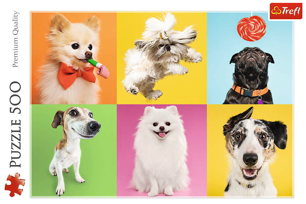 Пазл "Собаки" 500 элементов в коробке, 2 штуки