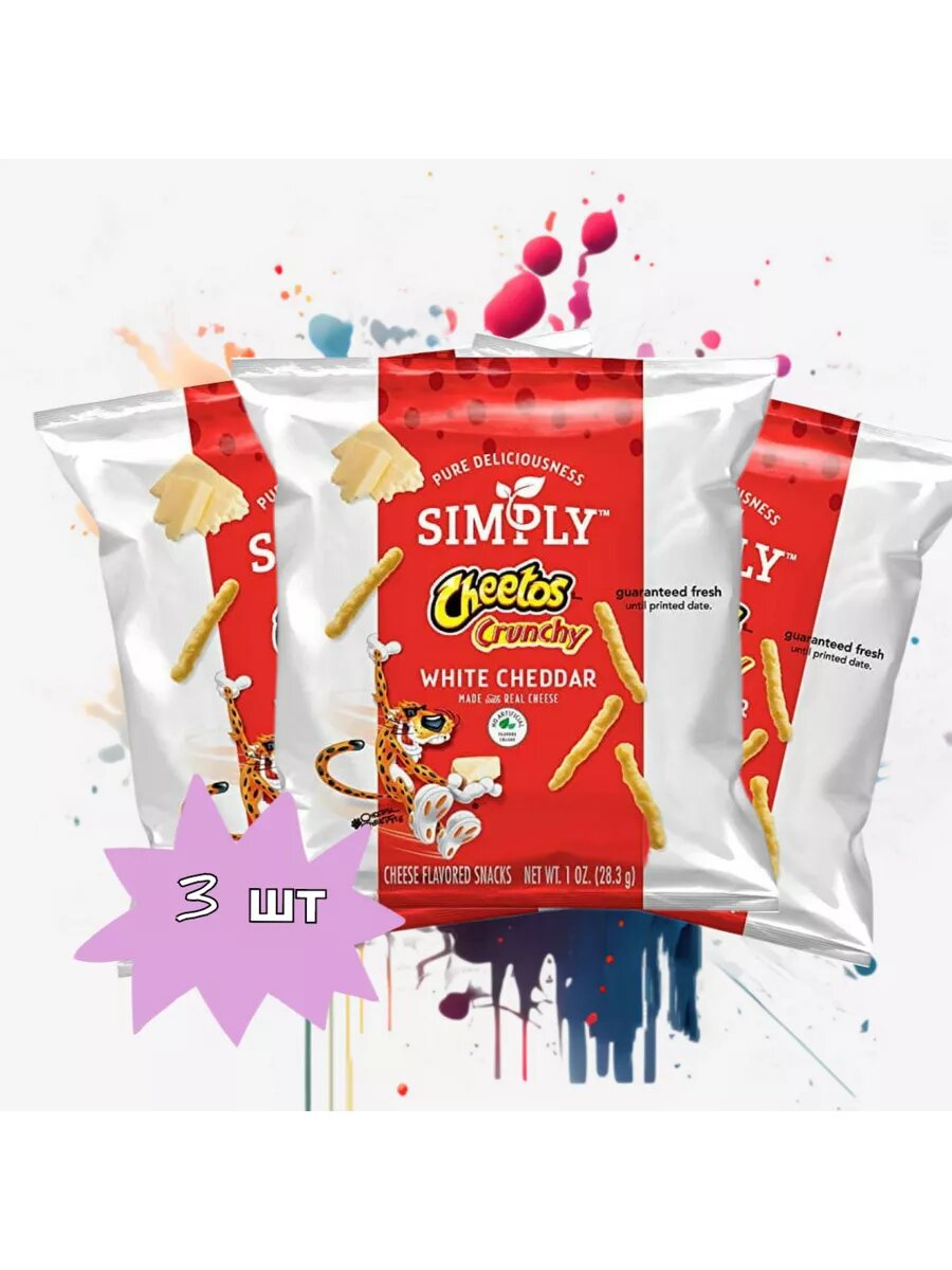 Чипсы Читос Crunchy White chedder USA 3 шт