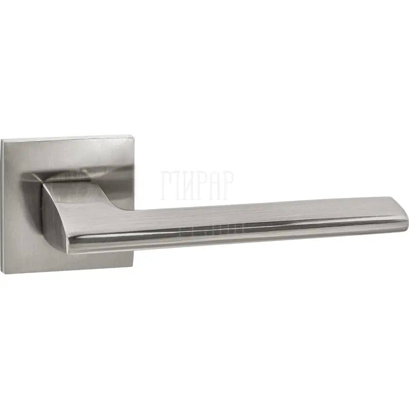 Дверная ручка Ajax (Аякс) на квадратной розетке "MARCO" JS матовый никель