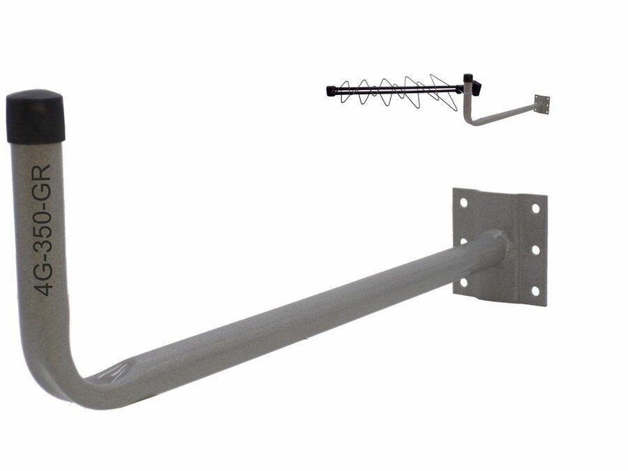 Кронштейн антенный серый; вылет 0,35м, диаметр 22мм