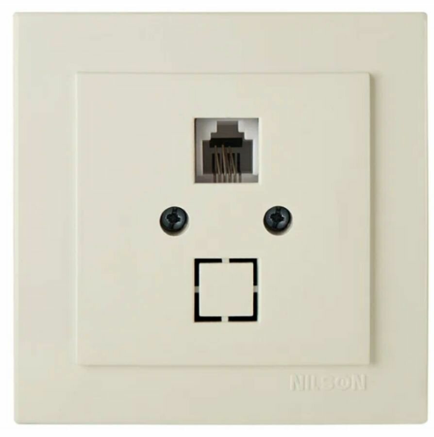 Телефонная розетка NILSON RJ11 крем Touran naturel 24121040