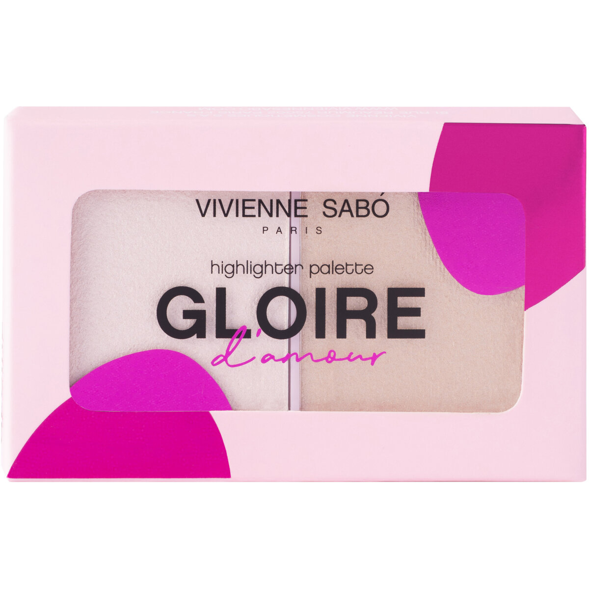 Палетка хайлайтеров Vivienne Sabo Gloire d'amour, тон 01 Светло-розовый, 6 гр