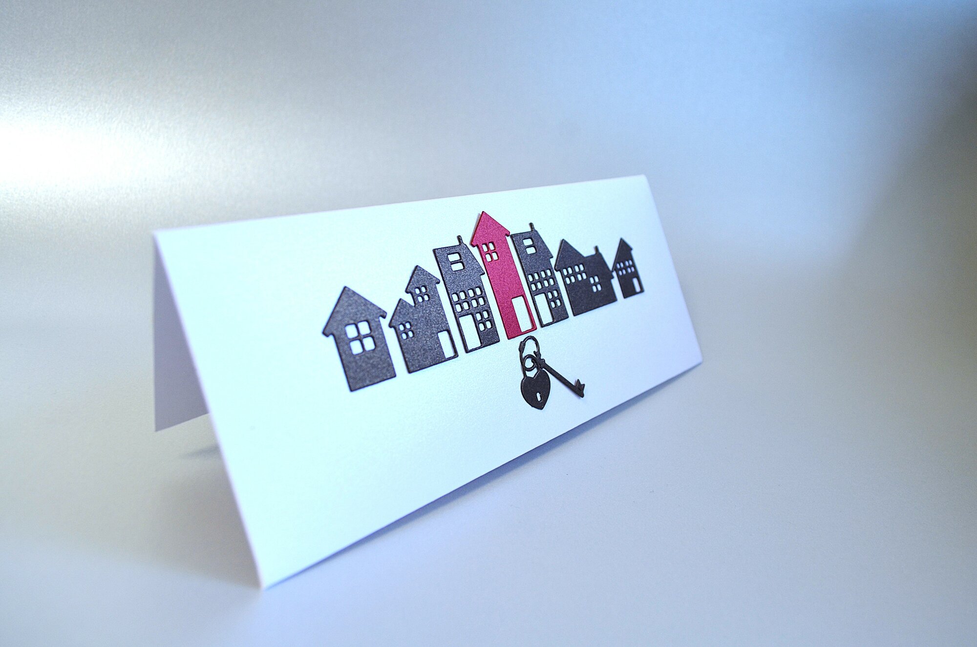 Конверт для денег на новоселье. Домики. Размер 22*8 см. Ручная работа. Сделано с любовью!