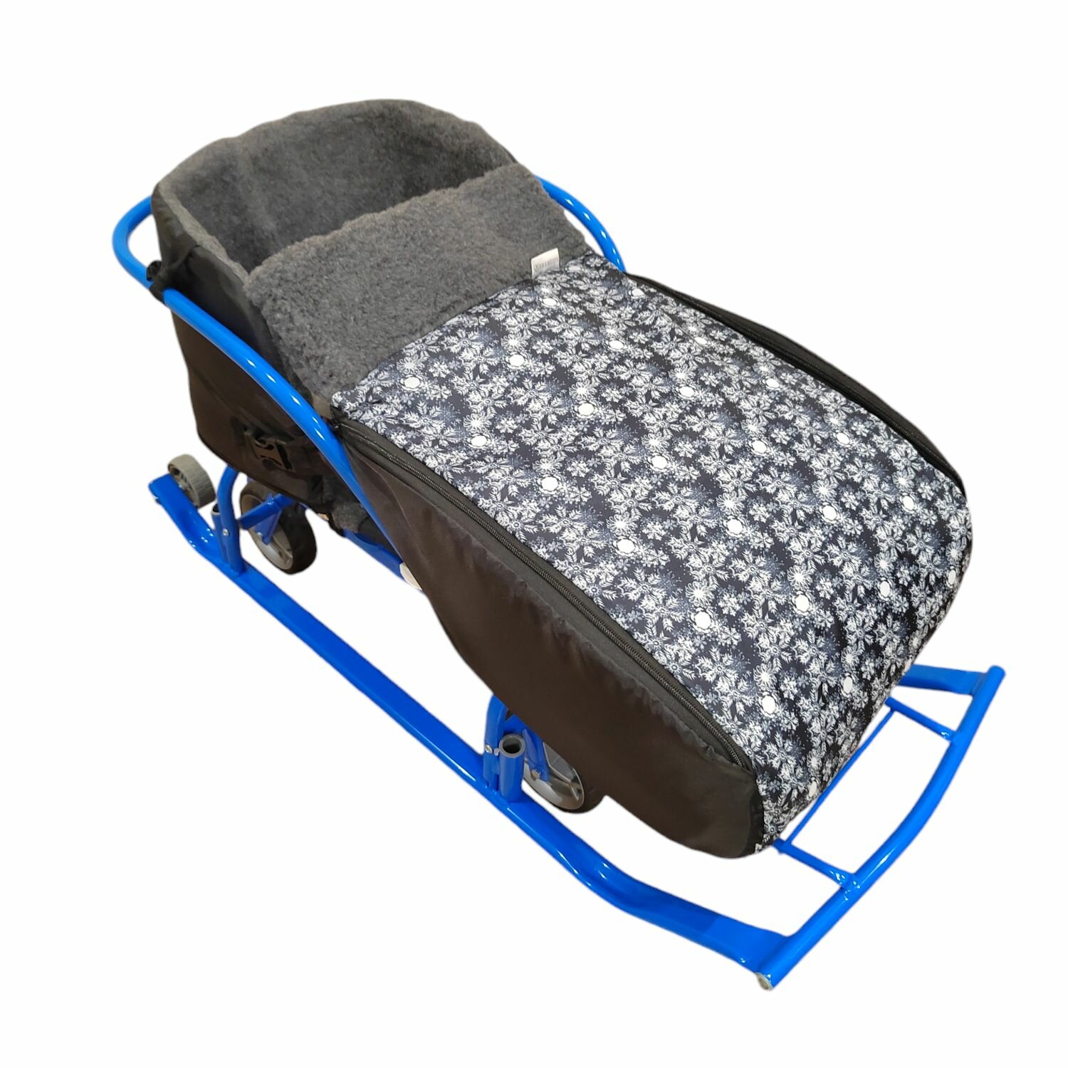 Матрас-сиденье для санок, меховой, на завязках / матрас для санок