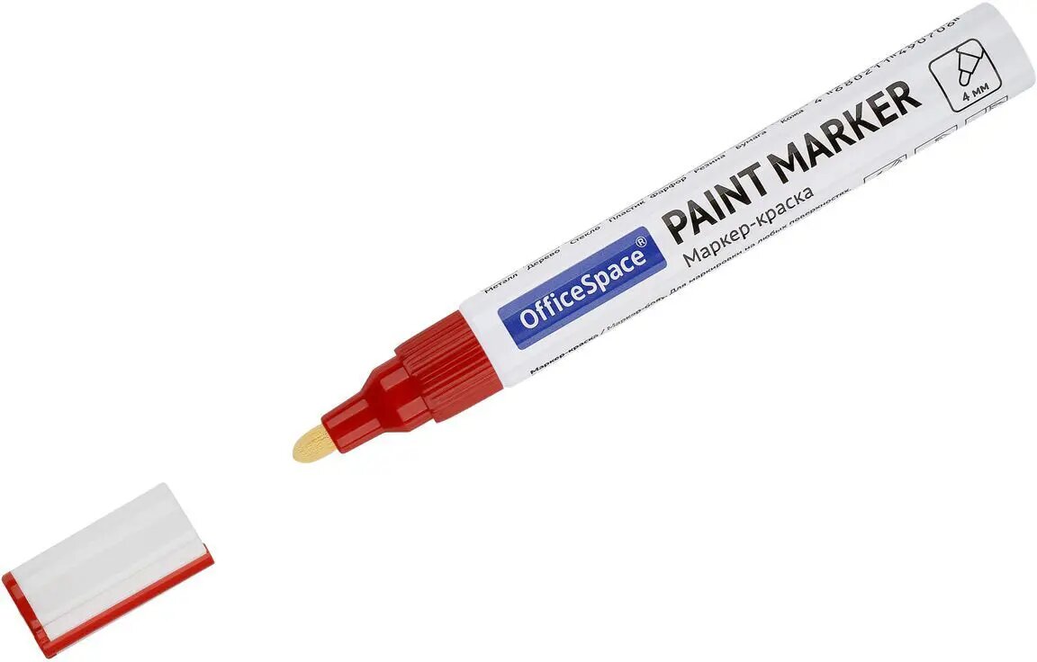 Маркер-краска Office Space красный 1-4 мм