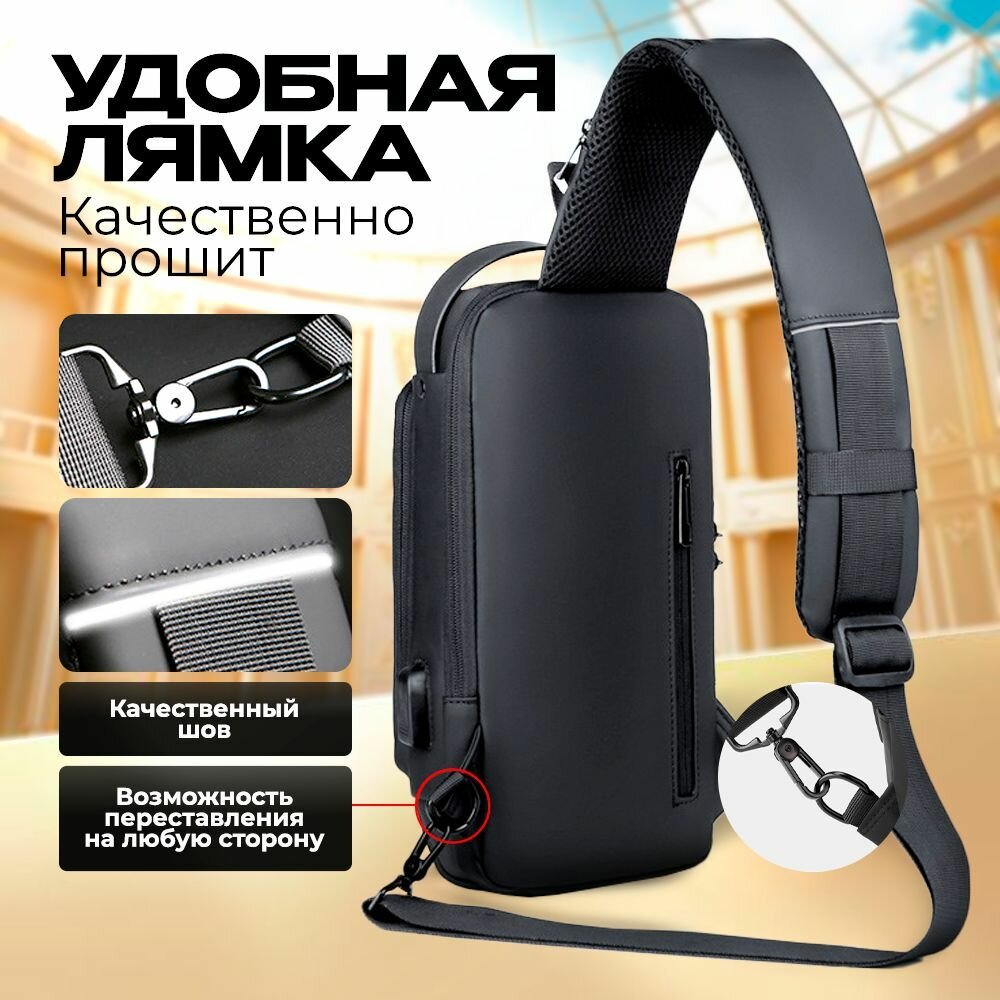 Сумка на плечо слинг — фото 1