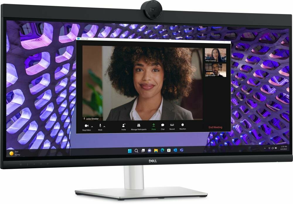 Монитор Dell 34" P3424WEB 3800R, 21:9, IPS, UHD, 5ms, 300cd, 60Hz, HDMI, DP, USB, USB-C, LAN, CAM, SPK, HAS